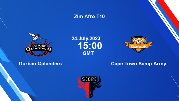 DQ vs CTSA live score, Durban Qalanders vs Cape Town Samp Army Cricket ...