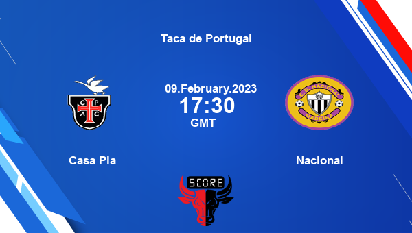 Casa Pia vs Nacional live score, Head to Head, CAS vs CDN live, Taca de ...